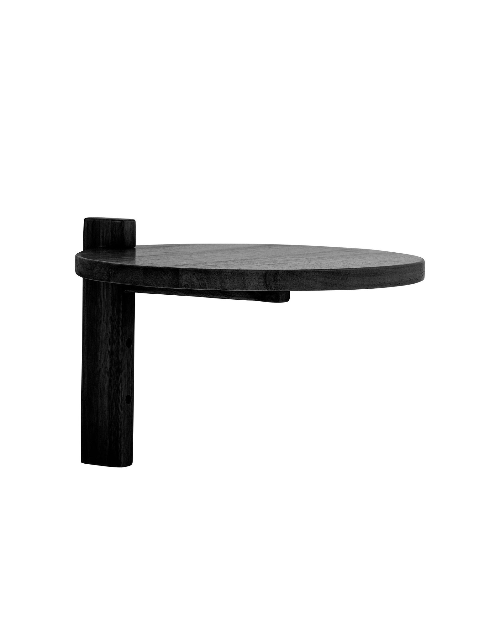 Manu Black Rubberwood Shelf – Lillian Daph