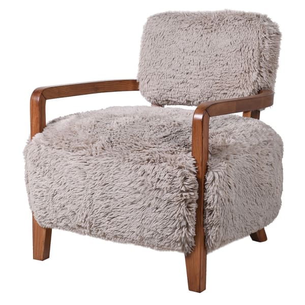 Faux Fur & Ash Arm Chair – Lillian Daph