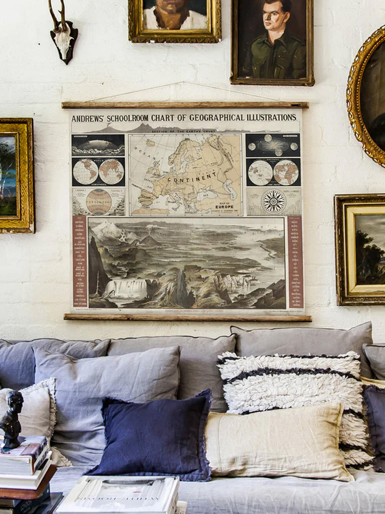 Wall Hanging Schoolroom Geography – Lillian Daph